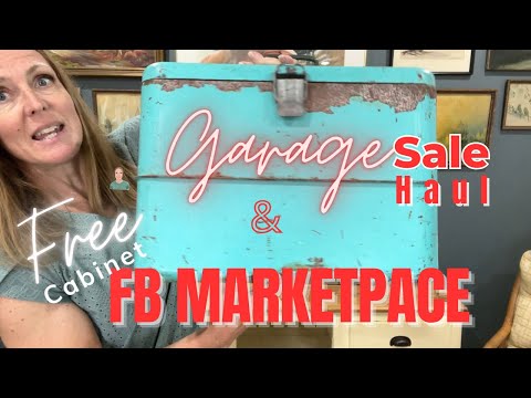 Garage Sale Haul | FREE Facebook Marketplace Cabinet