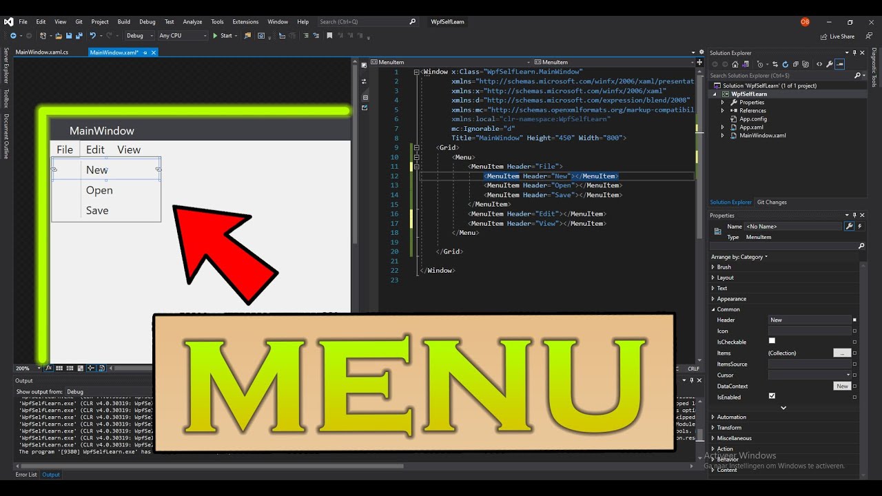 How To Make A Dropdown Menu In C# (WPF)