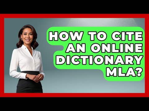 How To Cite An Online Dictionary MLA? - The Language Library