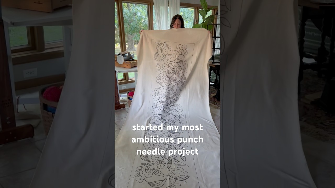 10ft Long Punch Needle Rug! #diy #punchneedle