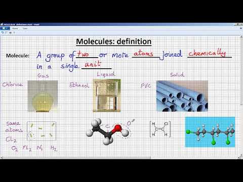 GCSE CHEMISTRY - ATOMS AND ELEMENTS - LESSON 4 - definition of a molecule