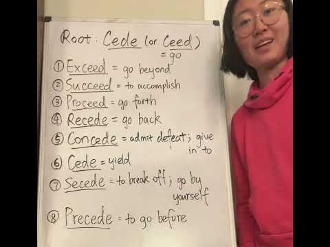 8 words in less than 1 minute! - root: cede