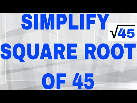 Simplify square root of 45