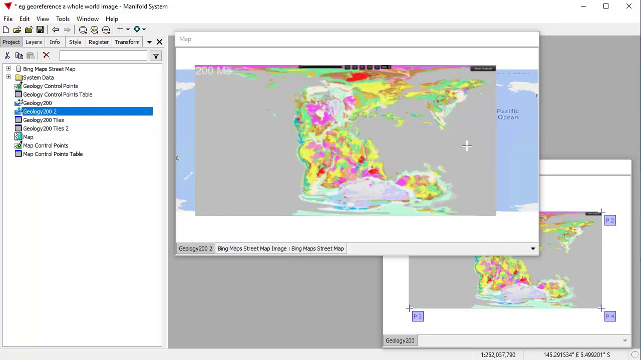 Georeference a Whole World Image