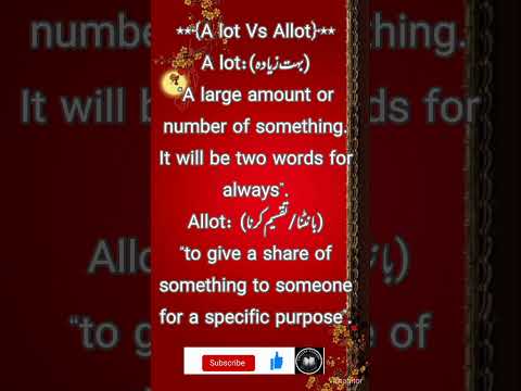 A lot Vs Allot #englishlearning #wordsmeaning#viral #viralshorts #englishllessons#Englishvocabulary