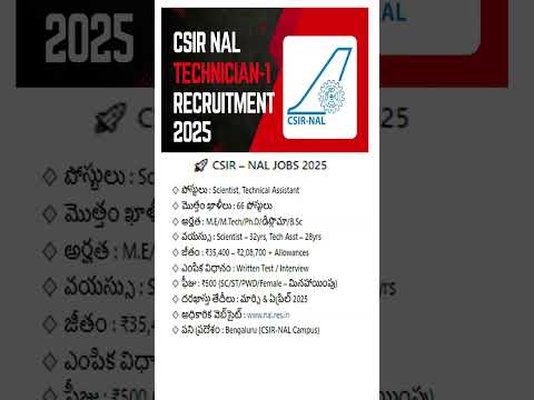 CSIR NAL Recruitment 2025