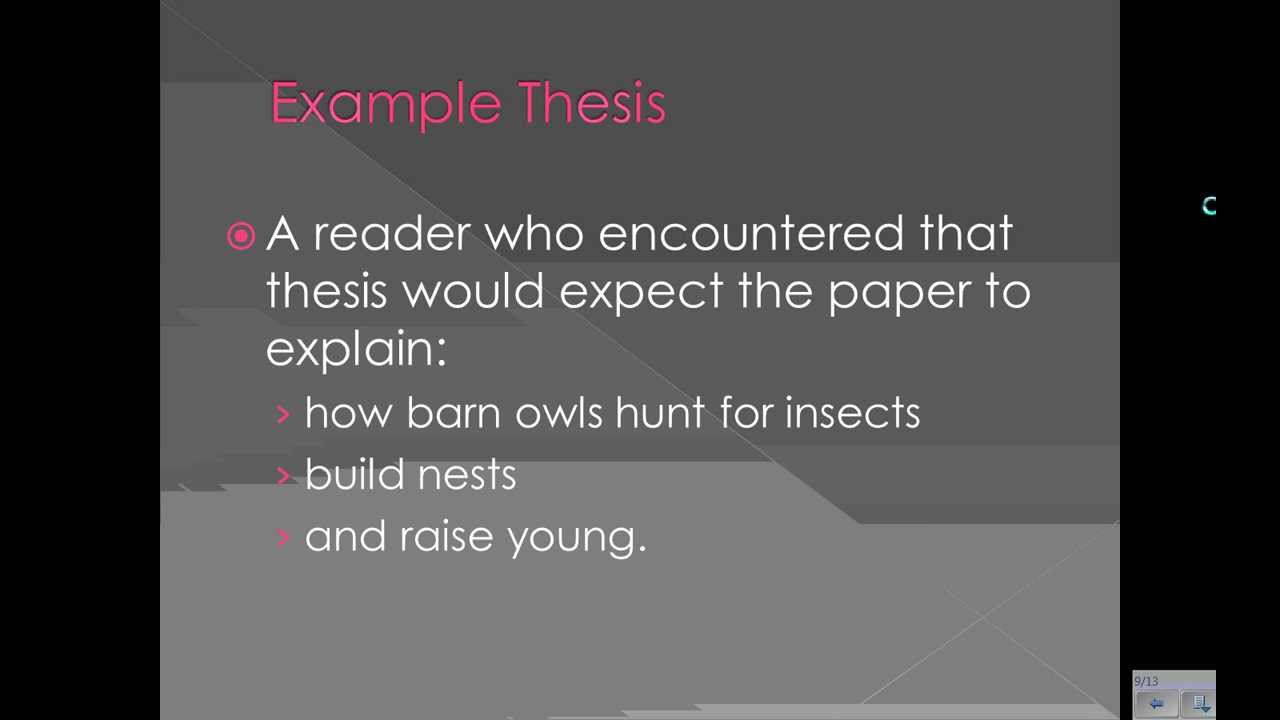 Thesis Explained