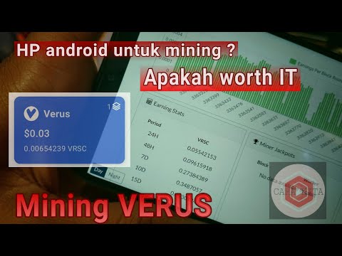 Hasil mining verus coin dengan 15 handphone #verus coin