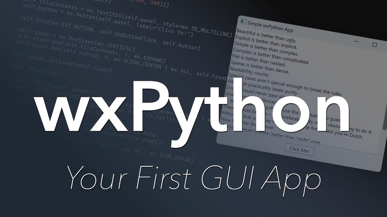 wxPython: Desktop Apps in Python - Introduction