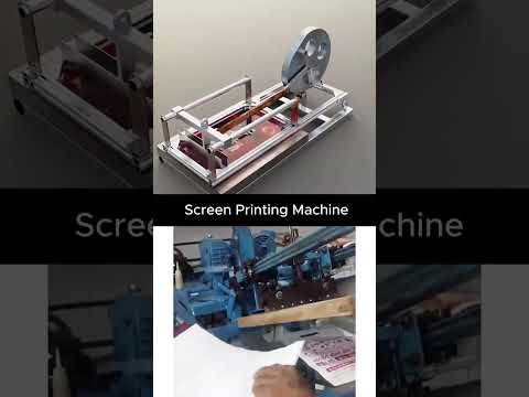 Screen Printing Machine #mechanism #3ddesign #engineering #mechanic #mechanical