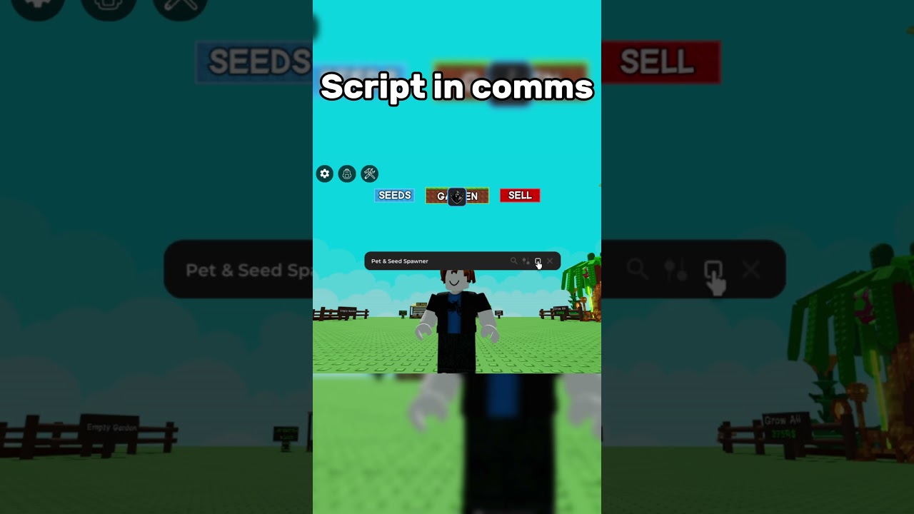 The new script seeds spawner  #growagarden #roblox