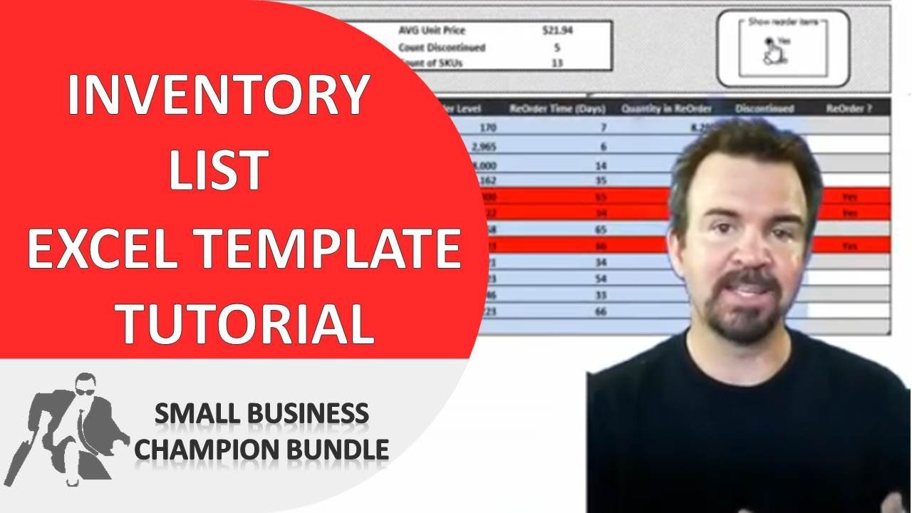 Inventory Spreadsheet Template - Excel Product Tracking