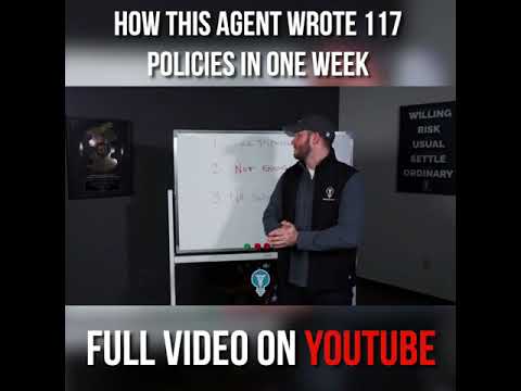 How many policies can one insurance agent sell in a week?