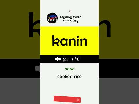 𝗞𝗔𝗡𝗜𝗡 - Tagalog Word of the Day #englishtagalogtranslation #tagalogwordoftheday