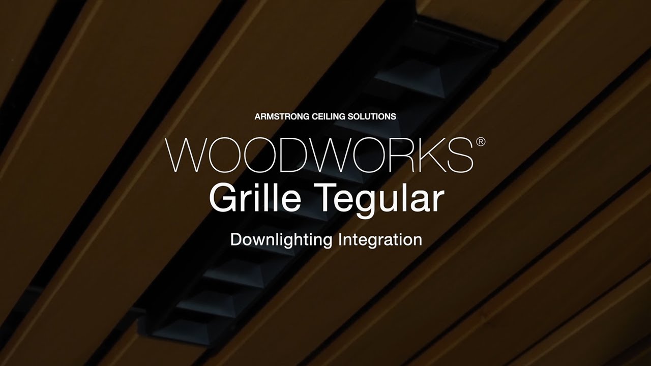 Armstrong® Ceiling Solutions WoodWorks Grille Tegular + USAI Downlighting Integration