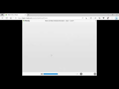 I ready math quiz Measurement and Data Mean and Absolute Mean