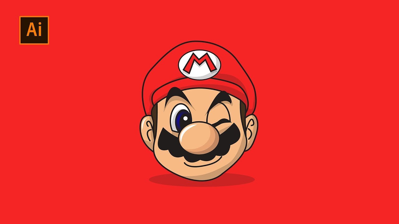 Super Mario Bros Flat Design | Adobe Illustrator Tutorial