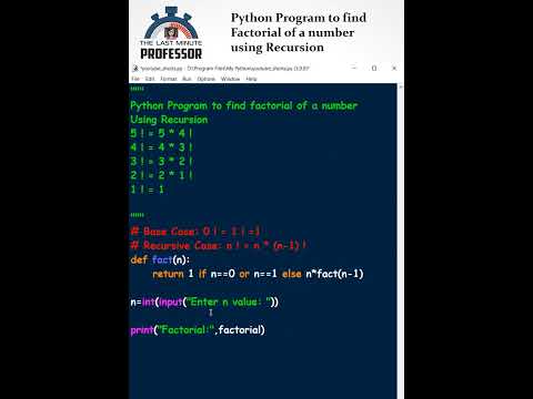 Factorial using Recursion in Python