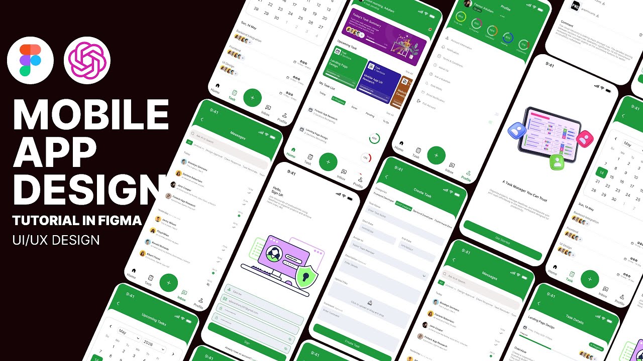 Modern Task Manager Mobile App Design Tutorial | Figma 2026 Tutorial | Design Challenge