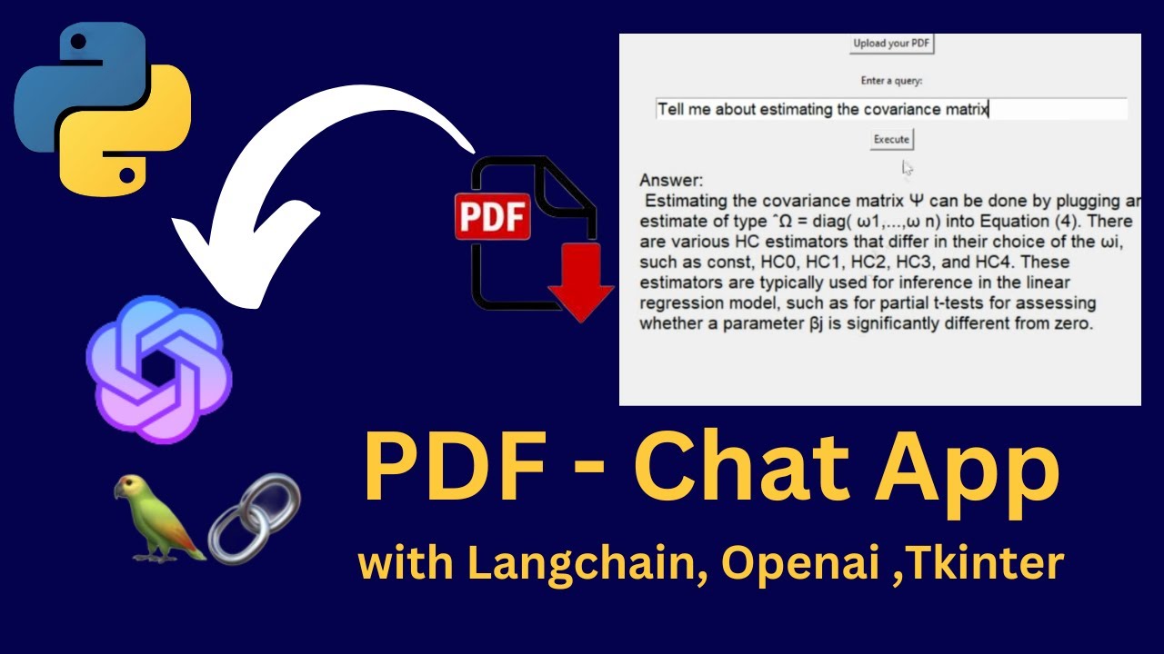 Langchain:PDF Chat App (GUI)Tkinter|OpenAI | ChatGPT for your PDF Files #langchain #tkinter#chatgpt