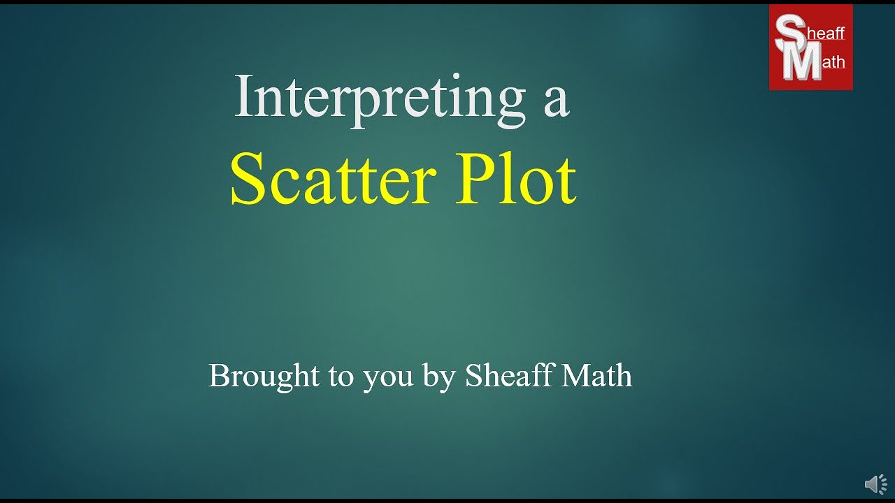 Interpreting a Scatter Plot - Sheaff Math