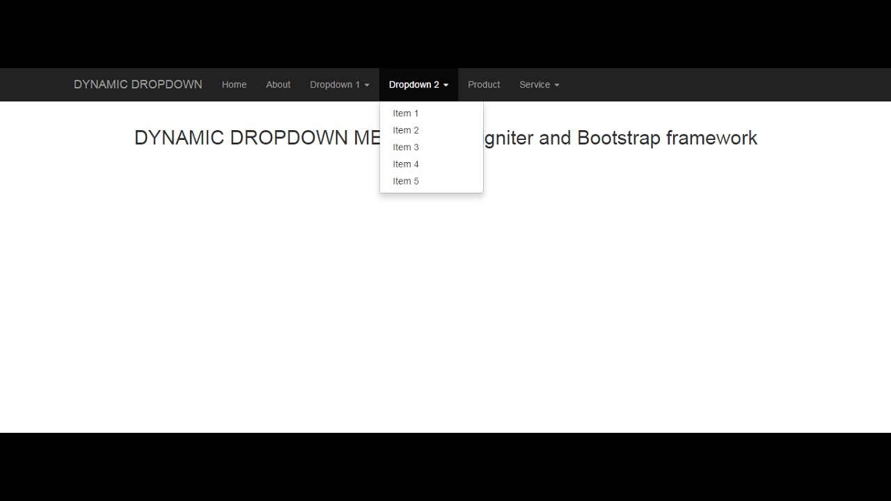 Codeigniter -- How to create dynamic dropdown menu with bootstrap