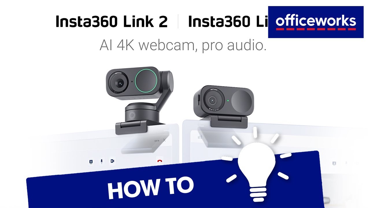 Insta360 Link 2 AI 4K Webcam with Gimbal | Officeworks