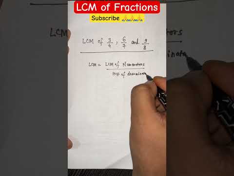 LCM of 3/4,6/7 and 9/8 #maths #math