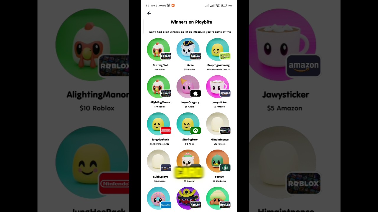 Get your gift card immediately!!! #playbite #games #giftcard