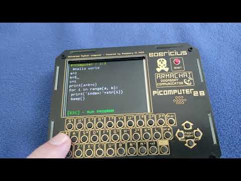#PICOmputer + onboard python editor = pocket PYCOmputer
