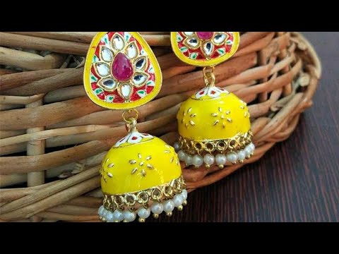 Meenakari jumka Designs