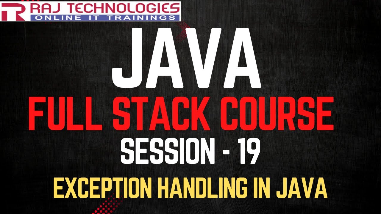 Become a FULL STACK Java MASTER | Exception Handling in Java