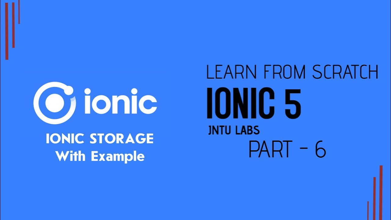 Ionic 5 Storage from ionic storage as service with example