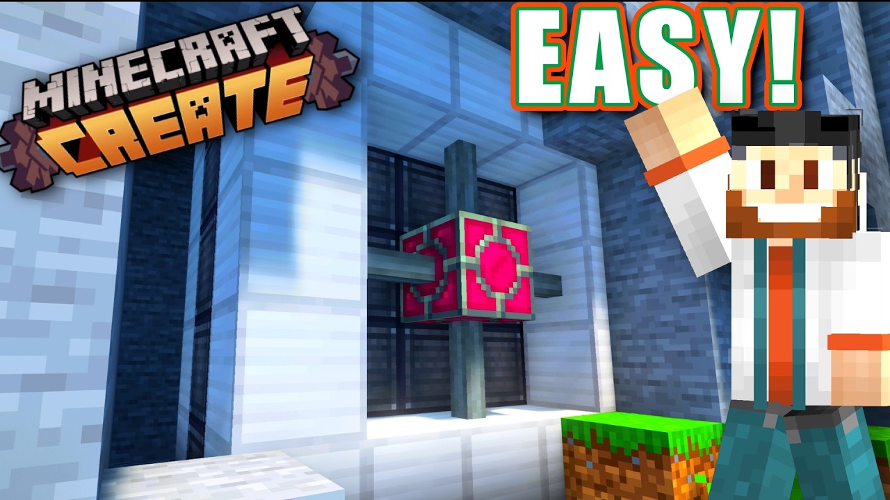 Sliding Vault Door EASY Tutorial Minecraft Create Mod