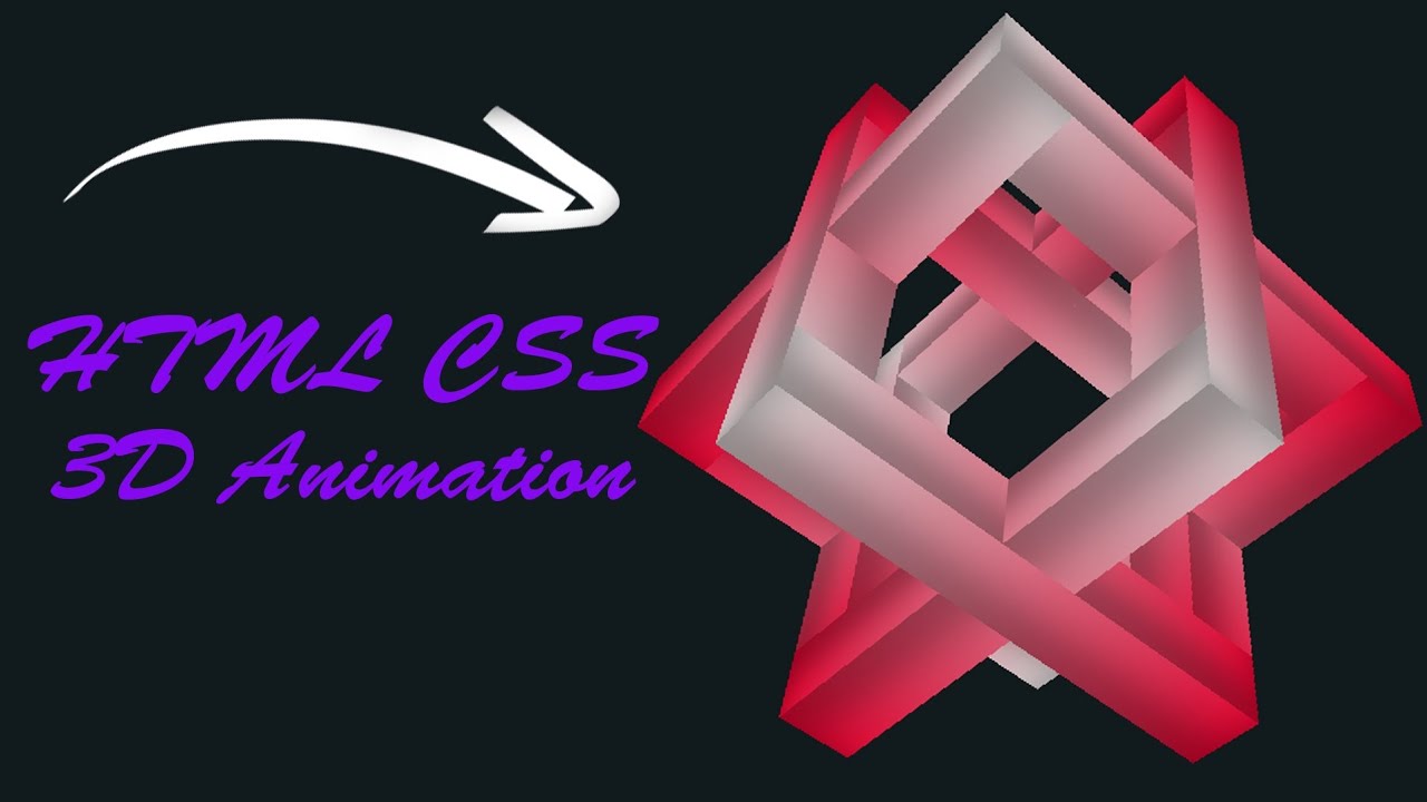 AMAZING 3D ANIMATION USING HTML CSS|PURE CSS@pinkweb0
