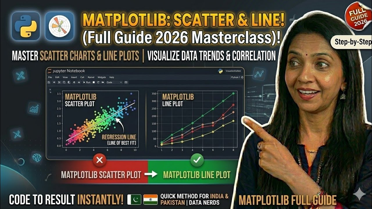 Matplotlib Scatter Plot | Line Plots | Matplotlib Scatter Chart | Data Visualization in Python