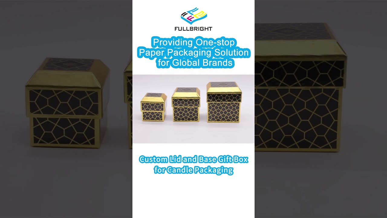 Custom Lid and Base Gift Box for Candle Packaging
