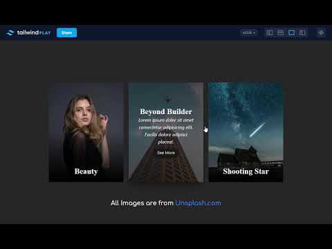 Responsive Animated Image Cards in Tailwind CSS
