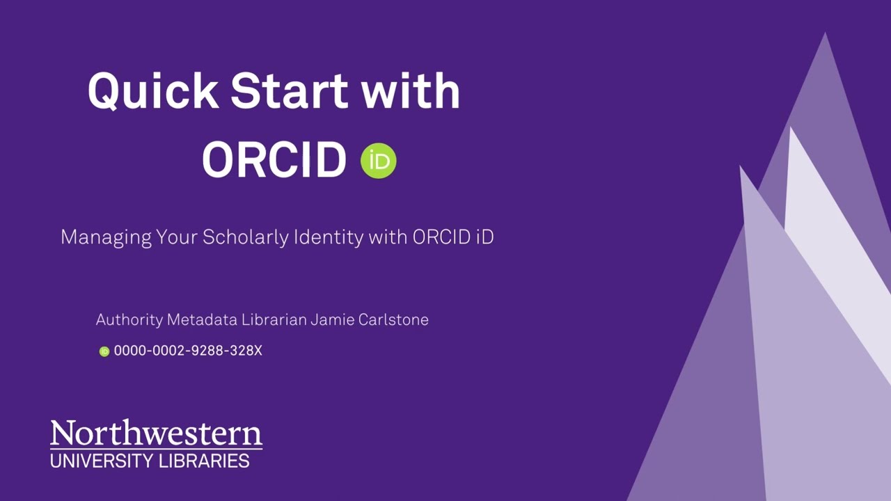 Quick Start With ORCID