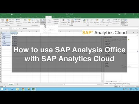 HackingSAP.com » How to use SAP Analysis Office with SAP Analytics Cloud