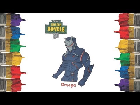 Fortnite Coloring Pages for Kids, Fortnite Painting Color - Skin Omega
