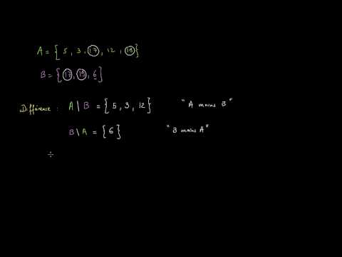 Différence de deux parties d'un ensemble (vidéo) | Khan Academy