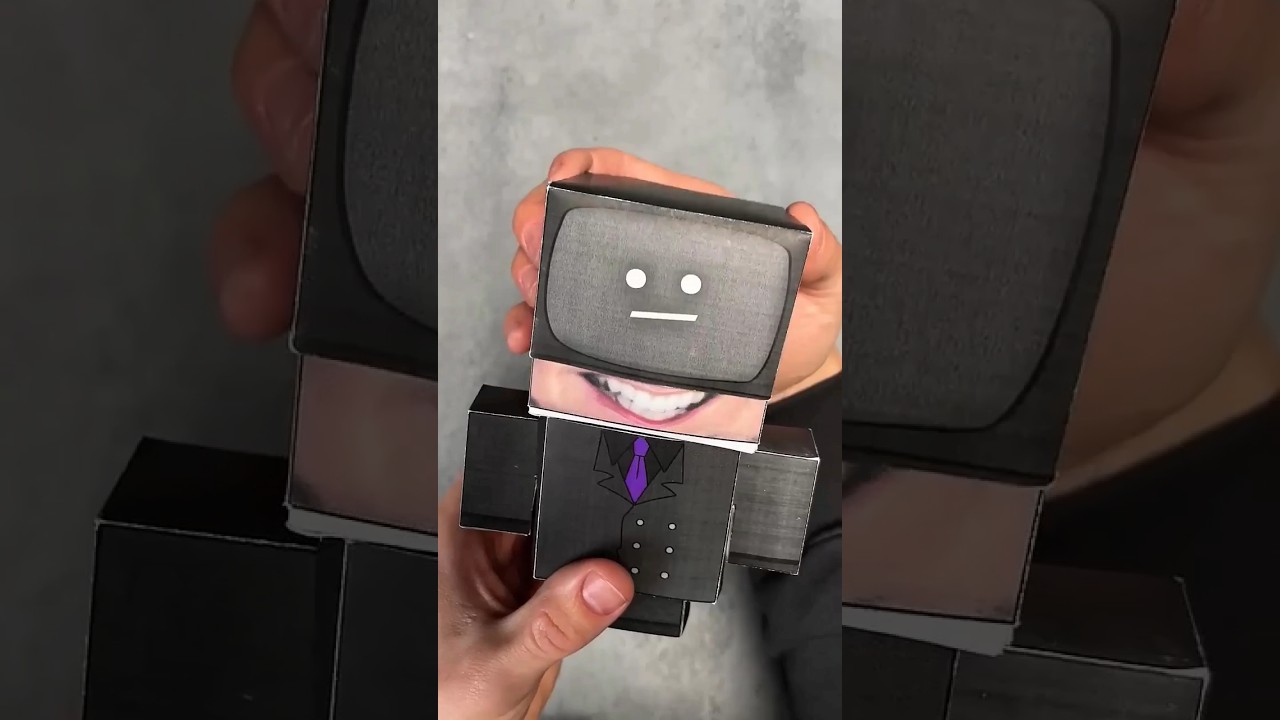 TV Man's FACE REVEALED😎😲 Creating Skibidi Toilet Character in Minecraft Style🟩🟥🟧 #skibidi #tvman