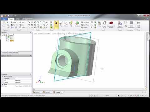 DesignSpark Mechanical - How to - Inserting planes Video Lecture - Design Sparks Tutorial ...