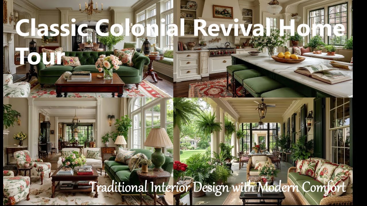 🏛️ Classic Colonial Revival Home Tour | Traditional Interior Design with Modern Comfort 🌿✨