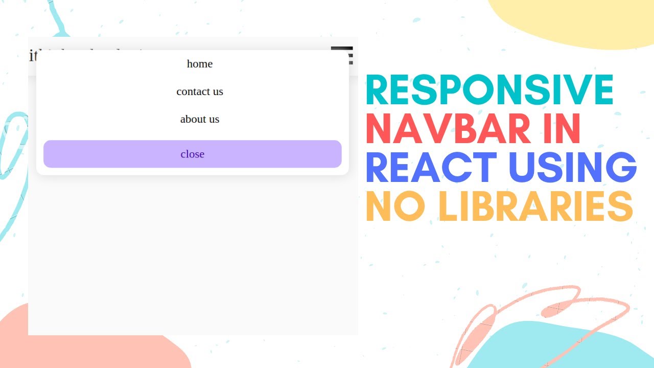 Responsive NAVBAR in REACT without any library | ithinktechnologies