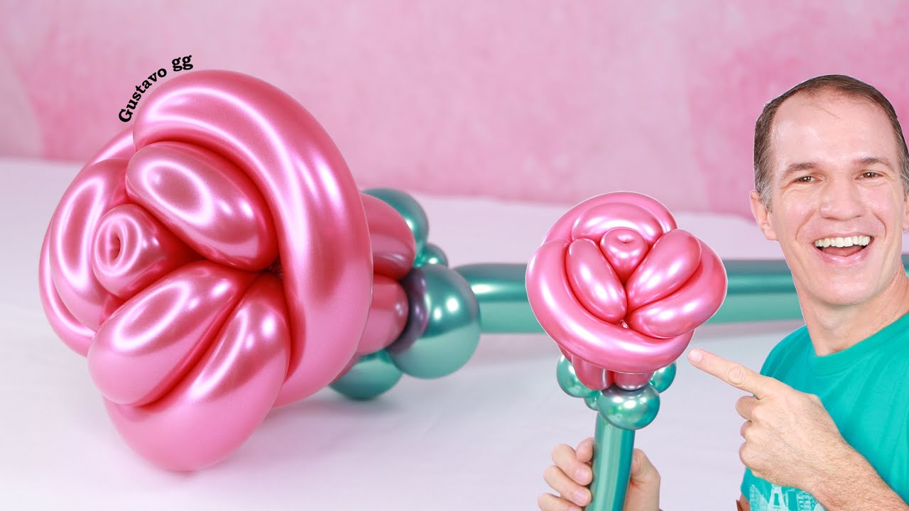 FLORES CON GLOBOS 🌹 Como hacer flores con globos - globoflexia y figuras con globos - Gustavo gg