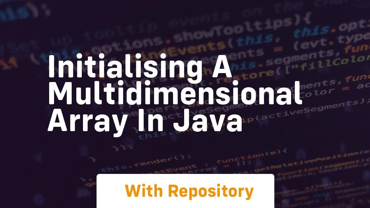 initialising a multidimensional array in java