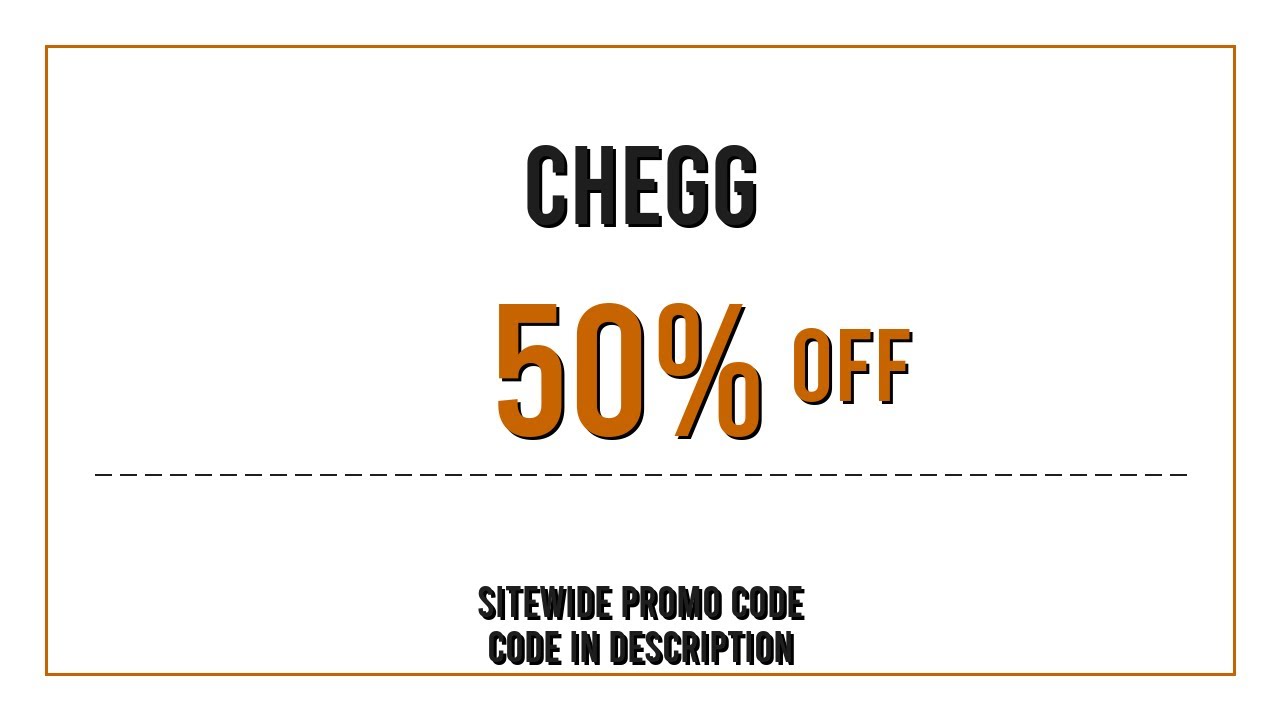 Chegg Discount Code 2025 May