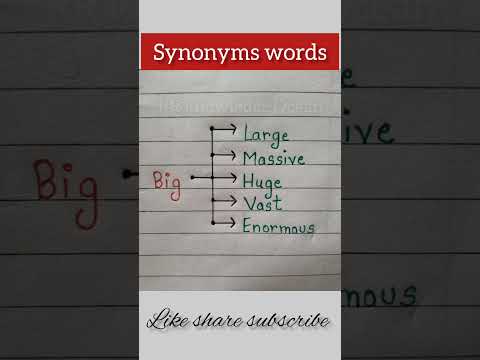 synonyms words/ same meaning word/ synonyms of word Big #youtubeshorts #shorts #education #synonyms
